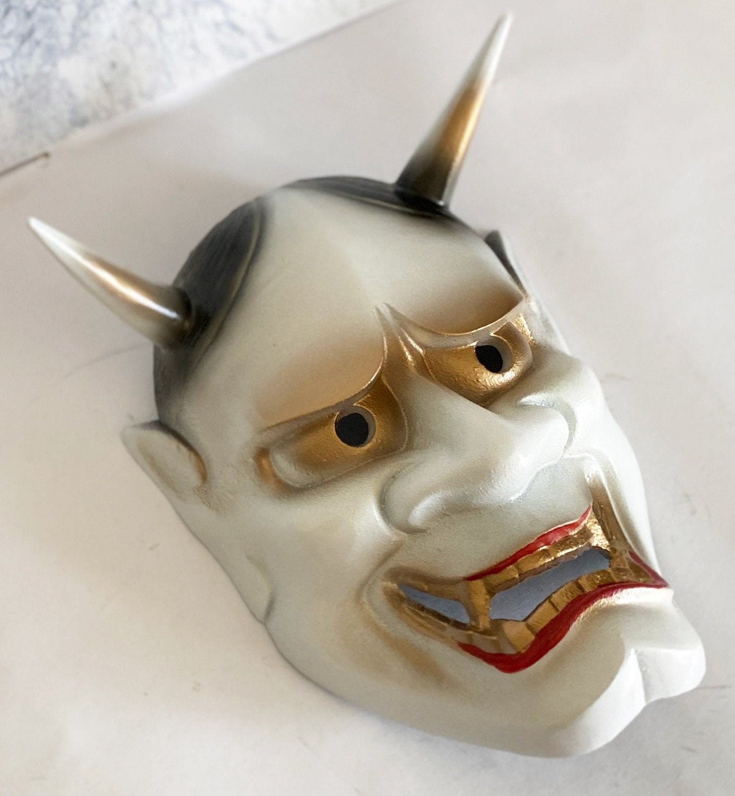 Hannya Handmade Iron Handcraft Mask Omen Noh Kabuki Demon - Etsy