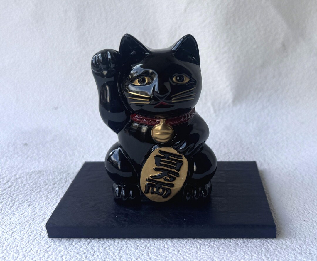 Maneki Neko Japanese Lucky Cat Takaoka Metalcraft 3.14inch Gold Made in ...