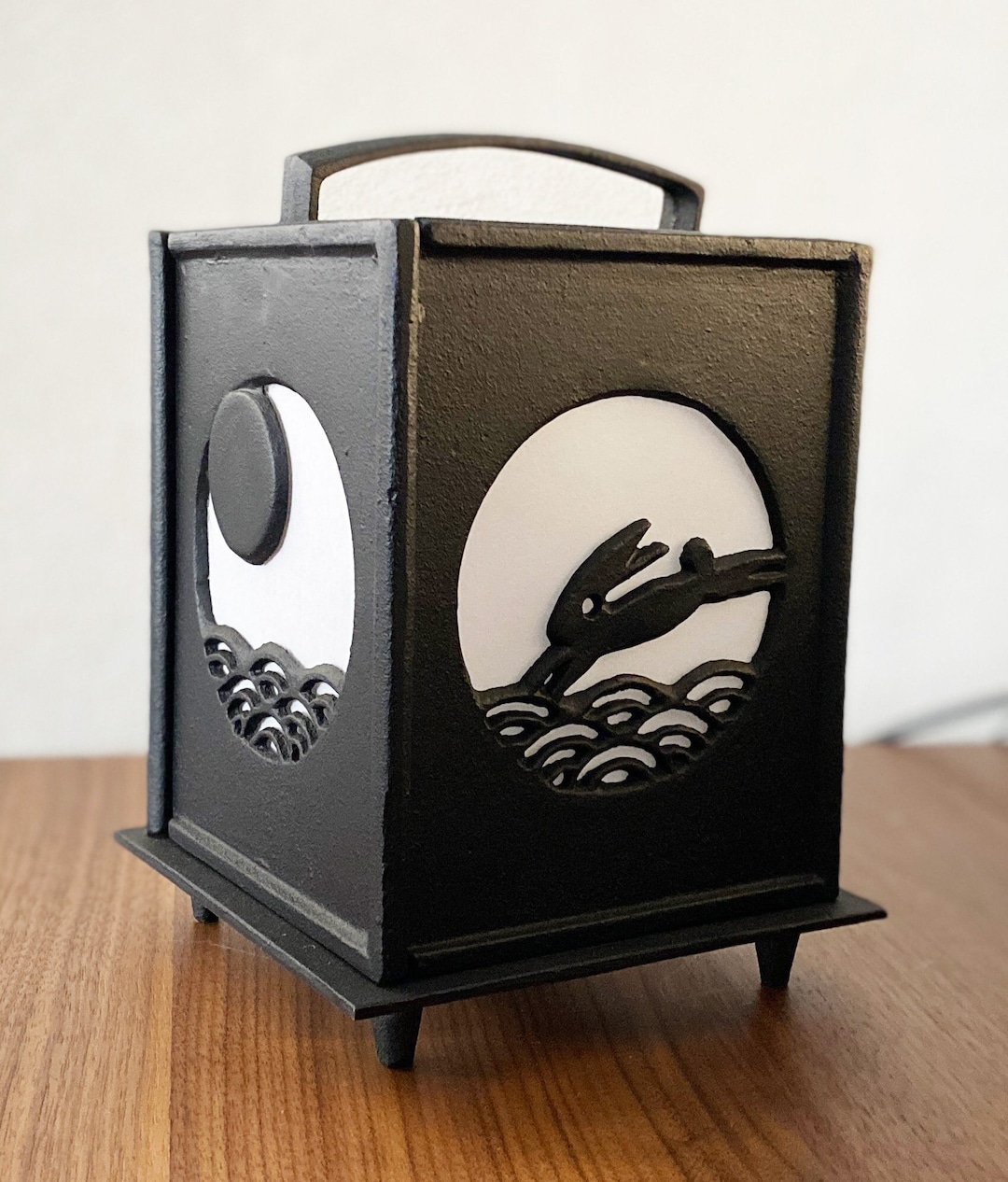 Electric Andon Japanese Iron Lamp Lantern Usagi Rabbit Takaoka ...