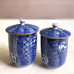 Yunomi Kyo Kiyomizu Yaki Japanese Pottery Tea Cup Set Marumon Shonzui ...