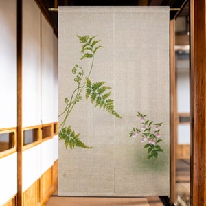 Kyoto Noren Japanese Hanging Door Curtain Linen Handdraw Spotted ...