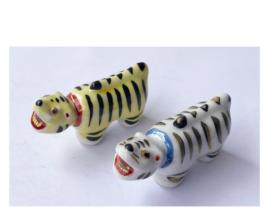 Hashioki Kyo Kiyomizu Yaki Ware Japanese Chopstick Hariko Tiger Set of ...