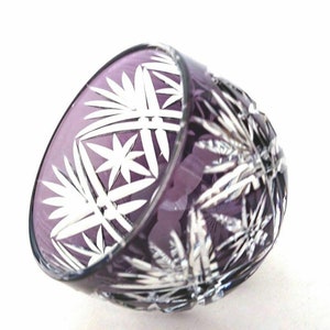 Edo Kiriko Guinomi Ochoko Japanese Glass Sake Cup Hand Cut Glass Set of ...