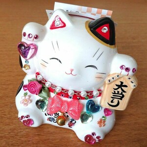 Gorgeous Maneki Neko Japanese Fortune Lucky Cat Deco Decoration Made in ...