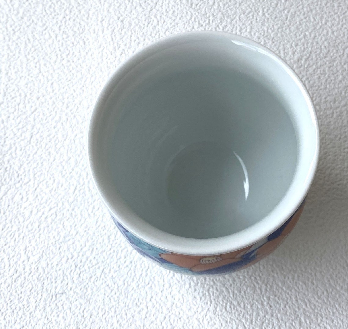 Arita Yaki Yunomi Japanese Porcelain Tea Cup Nabeshima Camellia Hataman ...