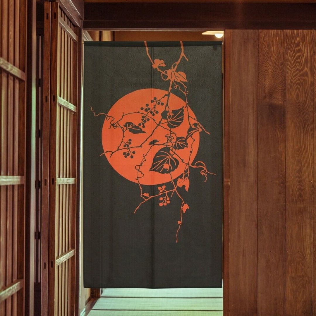 Noren Japanese Door Curtain 15085cm Polyester Banshu Black Late Autumn ...