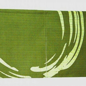 Kyoto Enso Maru Pattern Noren Door Curtain Roketsu Dye Green 85x43cm ...