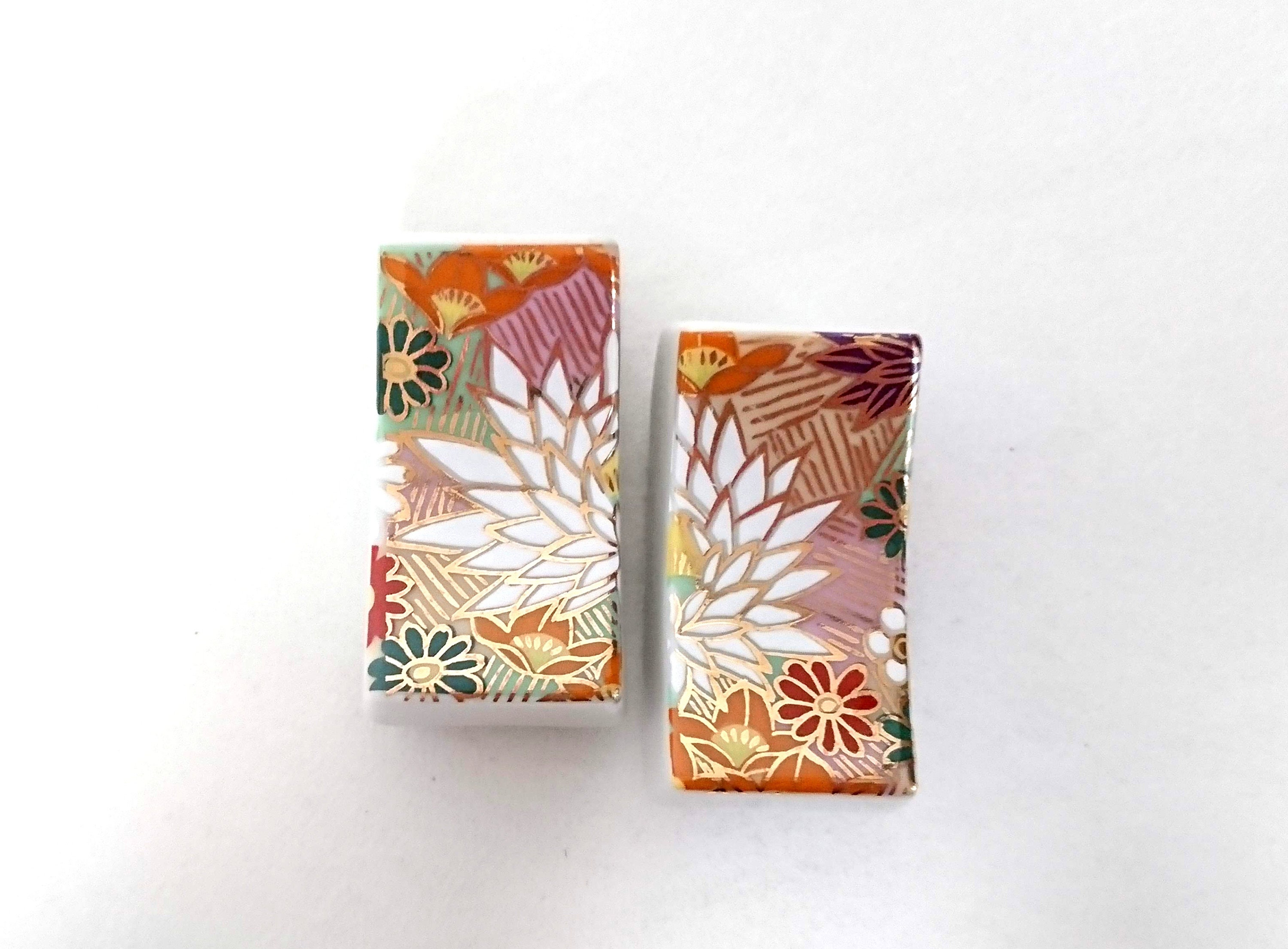 Hashioki Kutani yaki porcelain japanese chopstick rest Gold | Etsy