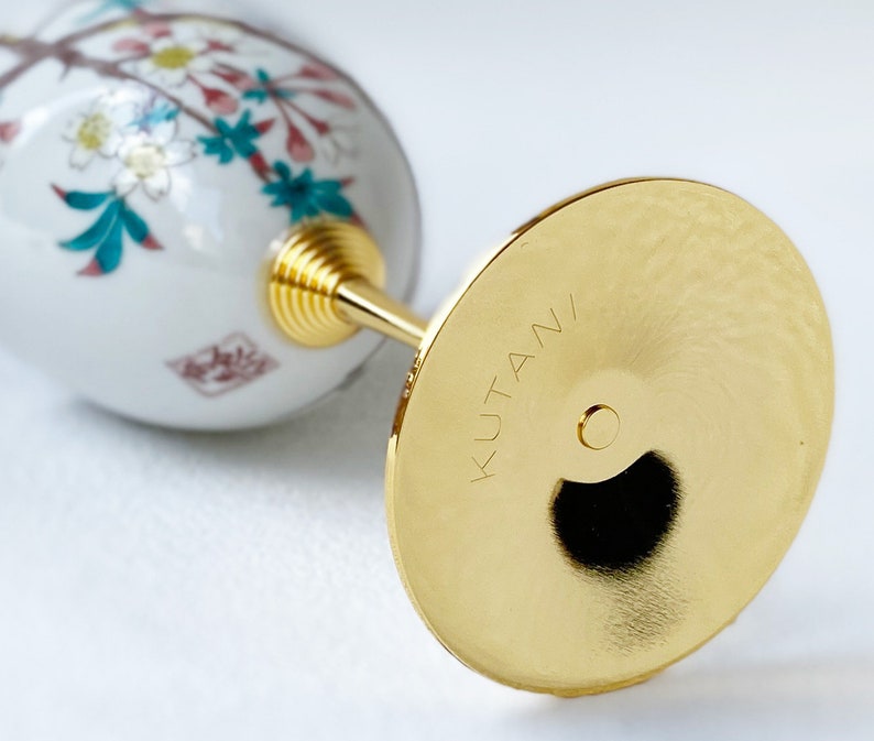 Pair Kutani Yaki Porcelain Wine Glass Cup Little Bird Spring - Etsy