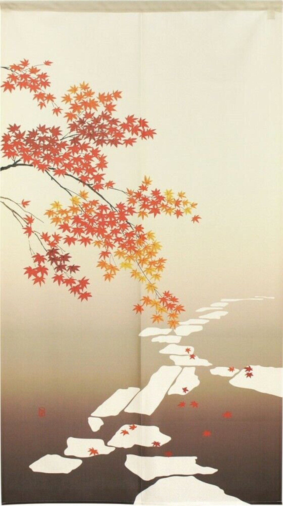 Noren Japanese Door Curtain 15085cm Polyester Autumn Leaves - Etsy