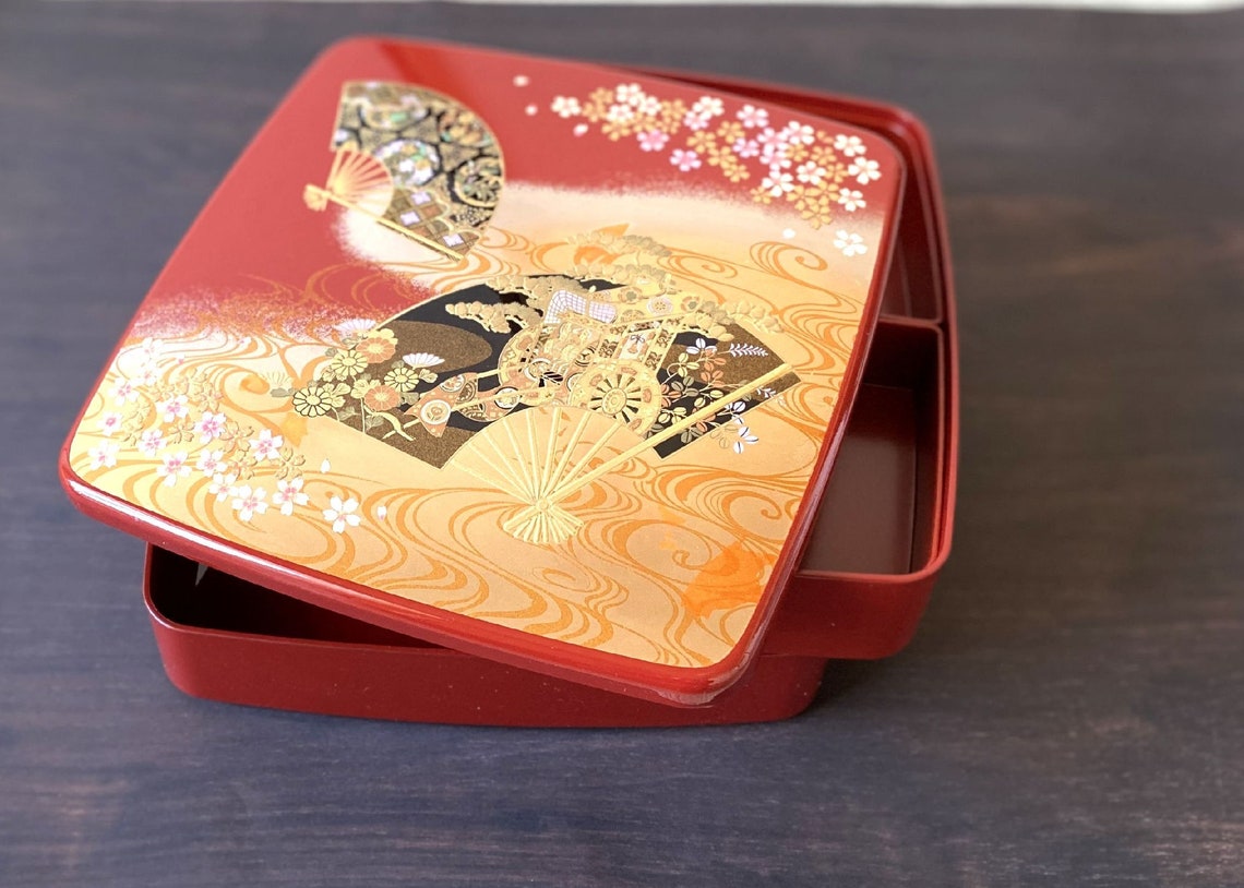 Jubako Bento Box Rabbit Black Lunch Box Yamanaka Lacquerware Japan W/4 ...