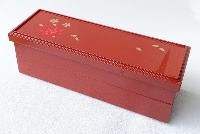 Jubako Echizen Urushi Japanese Lacquer Ware Bento Box Spring Autumn Red ...