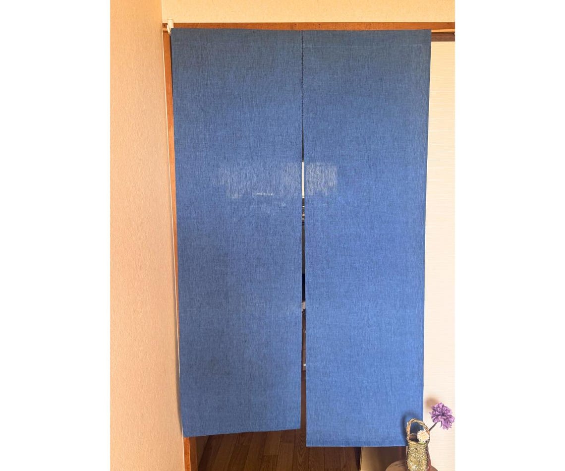 Kyoto Noren Japanese Hanging Door Curtain Linen 88*150 Chijimi Weven ...