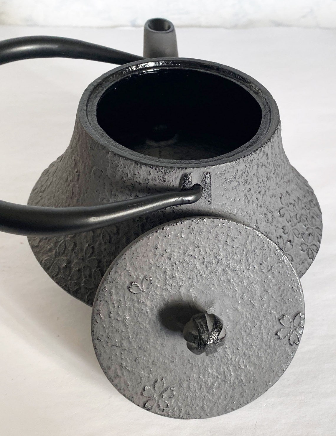 Kyusu Japanese Tea Kettle Nanbu Cast Iron Fuji Cherry Pattern - Etsy