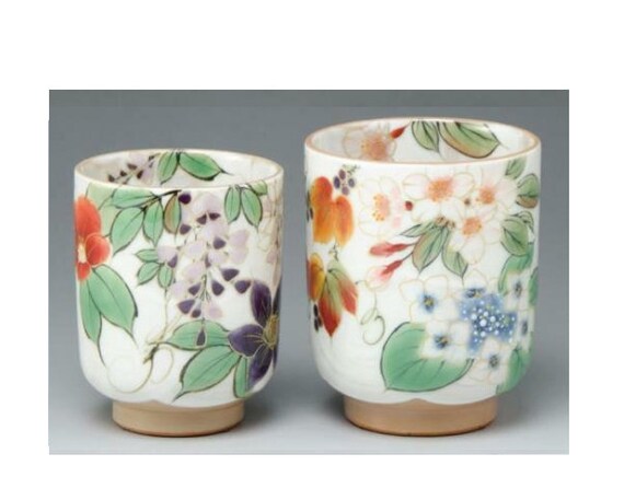 Yunomi Kyo Kiyomizu Yaki Pottery Japanese Tea Cup Set | Etsy