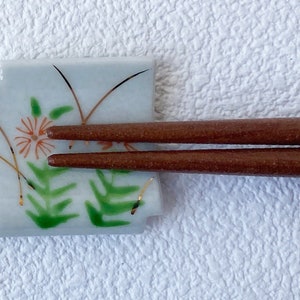 Kyo Kiyomizu Yaki Japanese Chopstick Rest Hashioki 5pcs 5 Flowers Cute ...