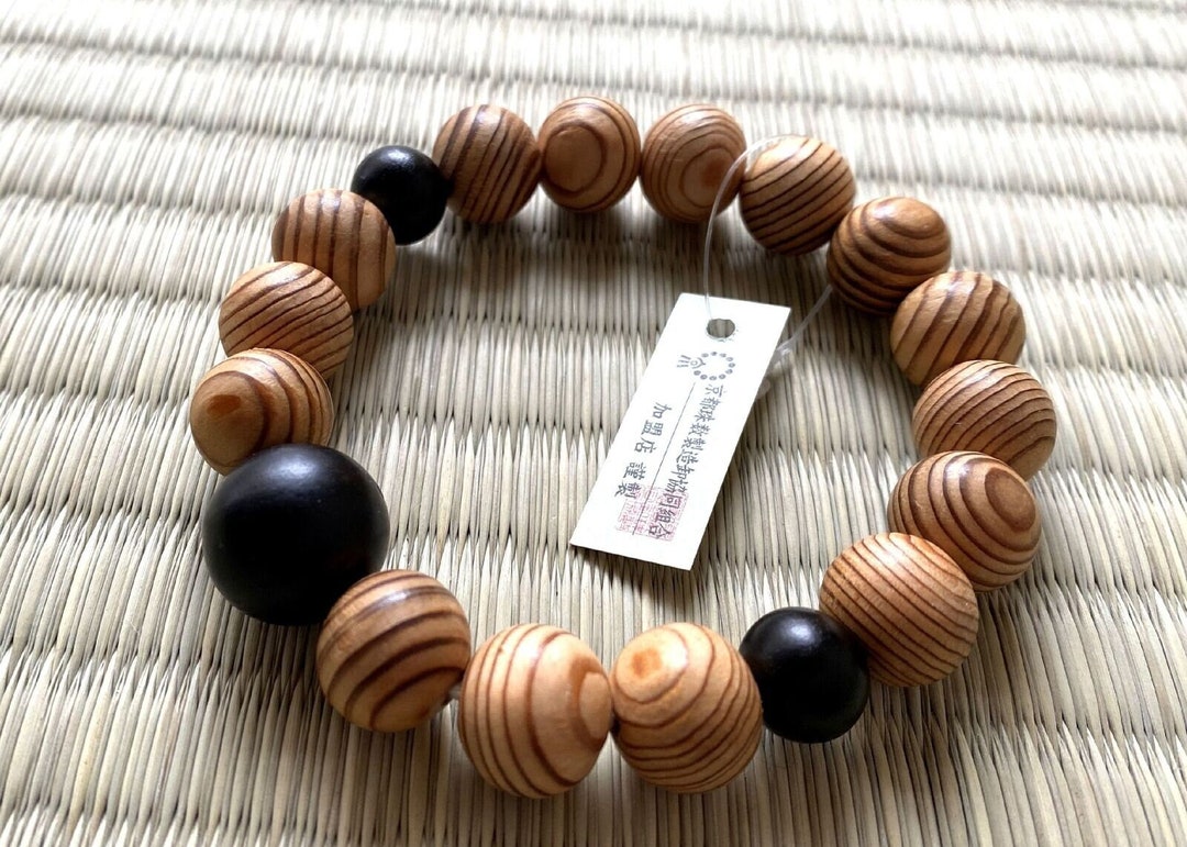 Kyoto Juzu Bracelet Japan Precious Wood Series Yakusugi Cedar Black ...