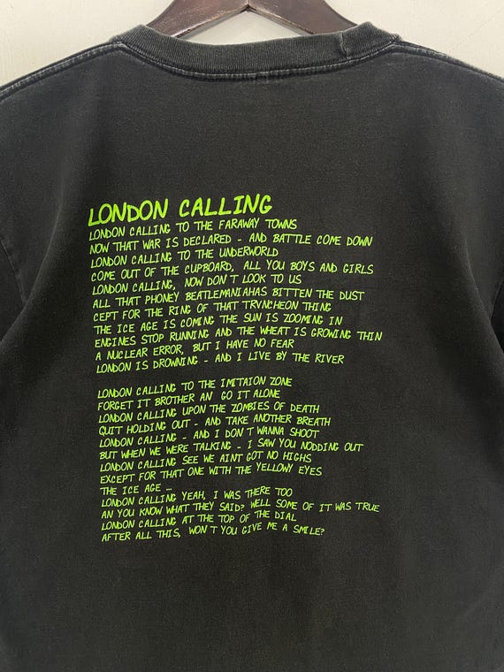 THE CLASH punk rock band London Calling rare tee shirt - Gem