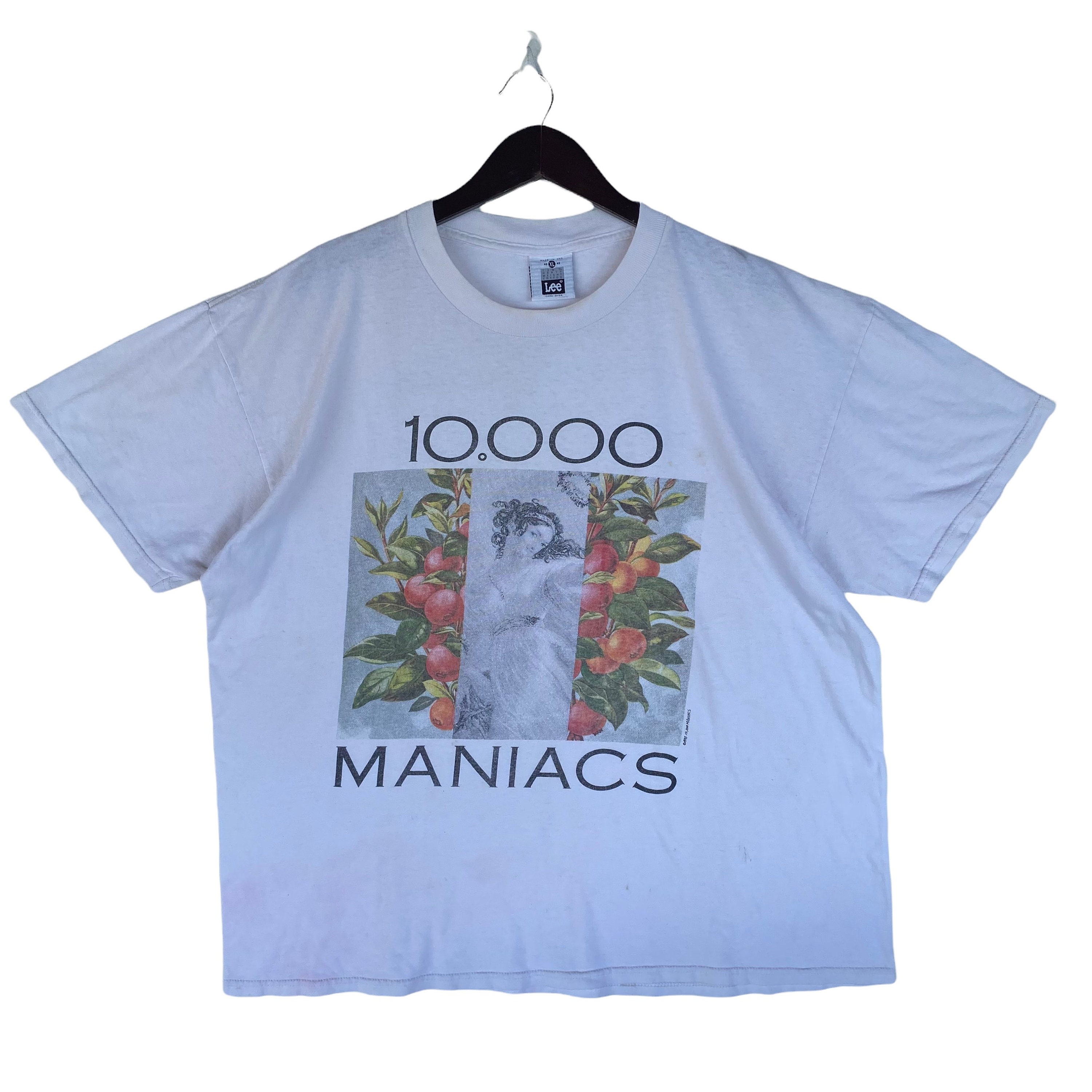 VINTAGE 90s 10,000 MANIACS Alternative Rock Band Rare Tee Shirt