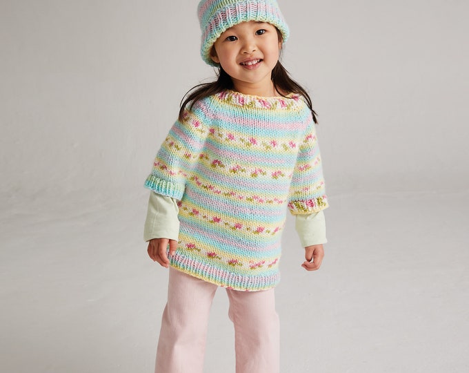 Knitting Pattern the Poncho & Hat in Variegated Self Patterning ...