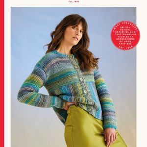 Knitting Pattern Riptide Cardi With Variegated Self Patterning Chunky ...