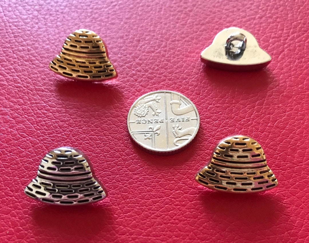 Novelty Buttons the Bell Antique Gold - Silver Colours 12 - 15mm for ...