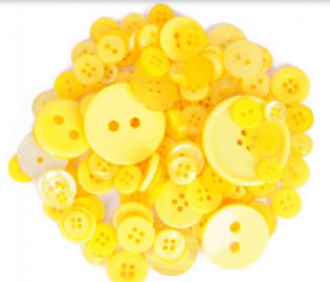 50 X Assorted Buttons for Crafts Yellow 18mm - 25mm - Etsy