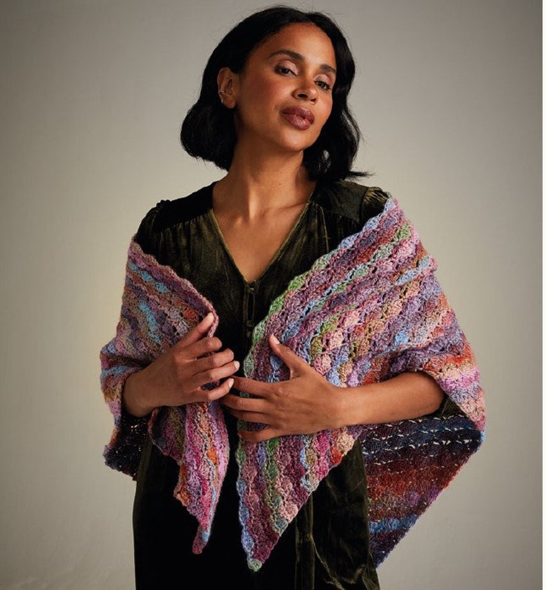Crochet Pattern a Stunning Best in Show Shawl With Variegated Self ...