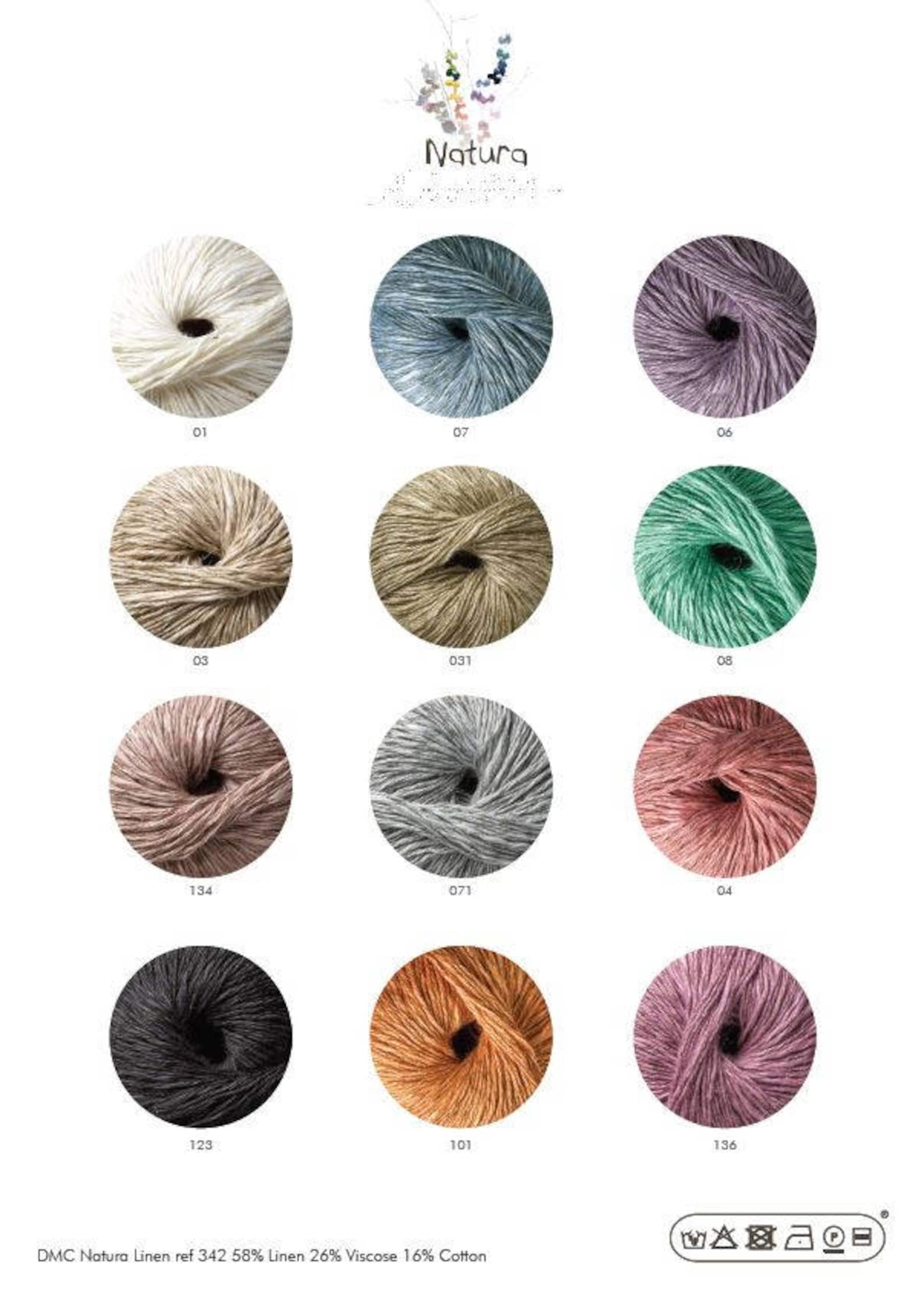 DMC Natura Linen Yarn 50g - Etsy UK