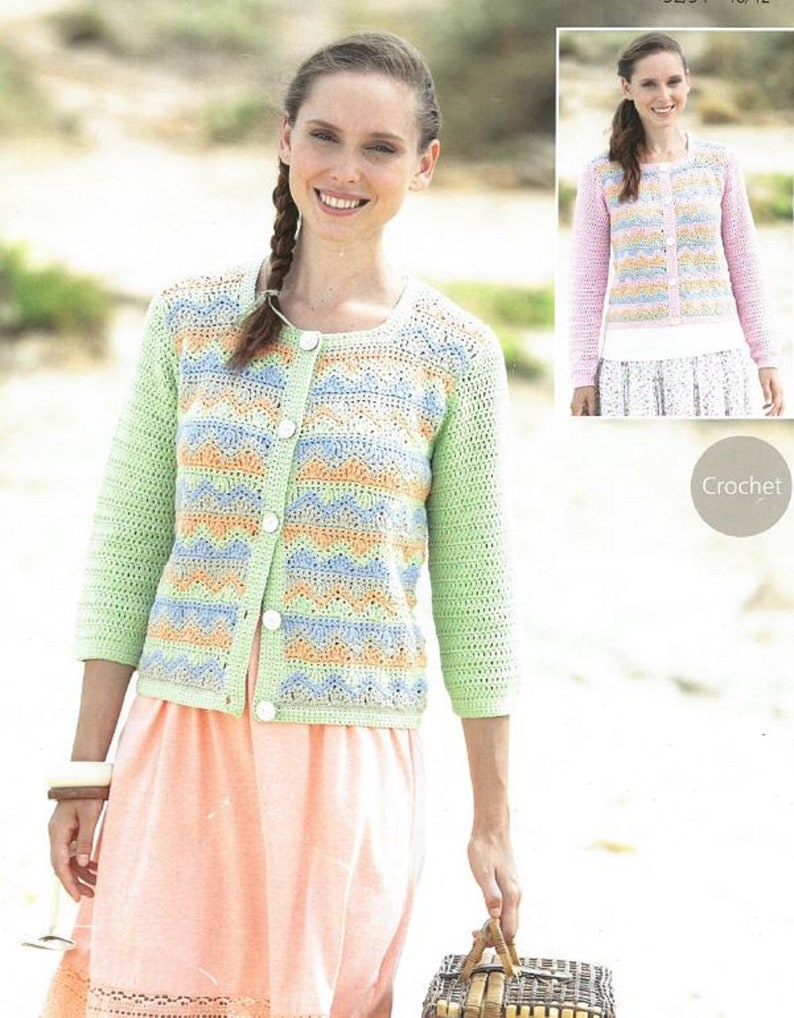 Women Cardigan Crochet Pattern DK Yarn Only - Etsy