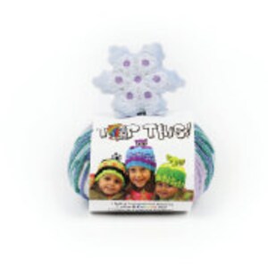 DMC Top This SNOWFLAKE Hat Knitting Kit With a Yarn and Character Pom ...
