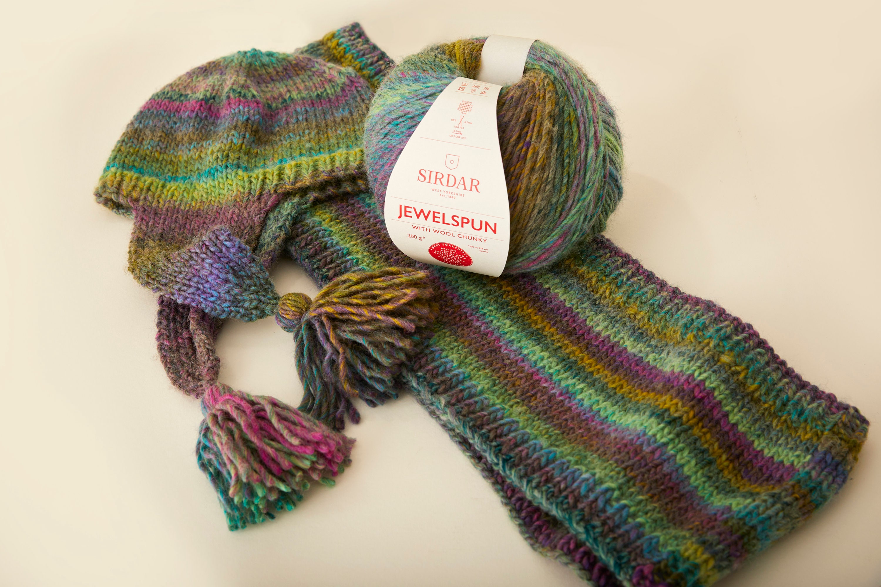 Sirdar JEWELSPUN With Wool 200g Variegated Self Patterning Chunky Yarn ...