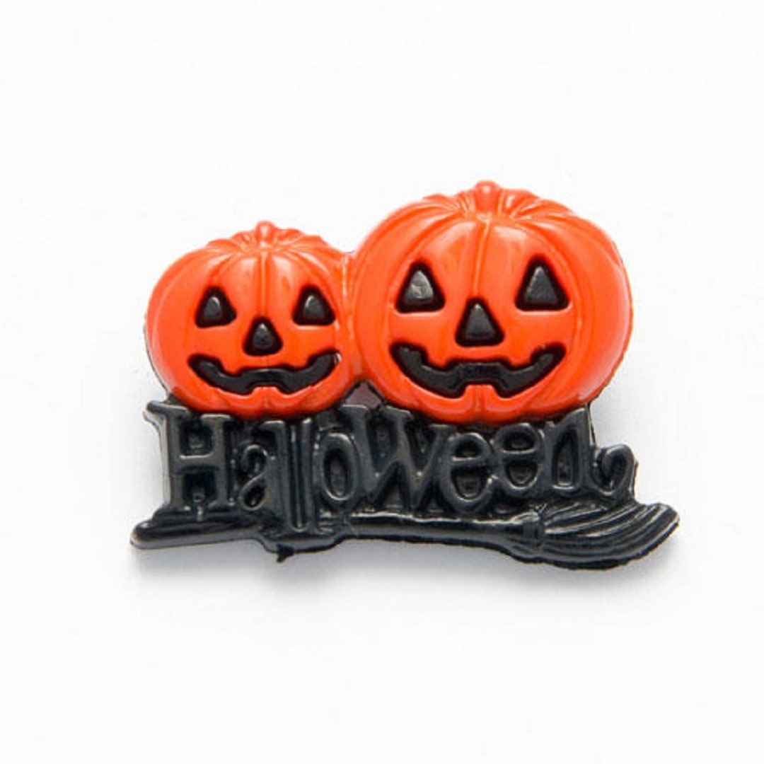 25mm Twin Scary Pumpkin Halloween Buttons - Etsy