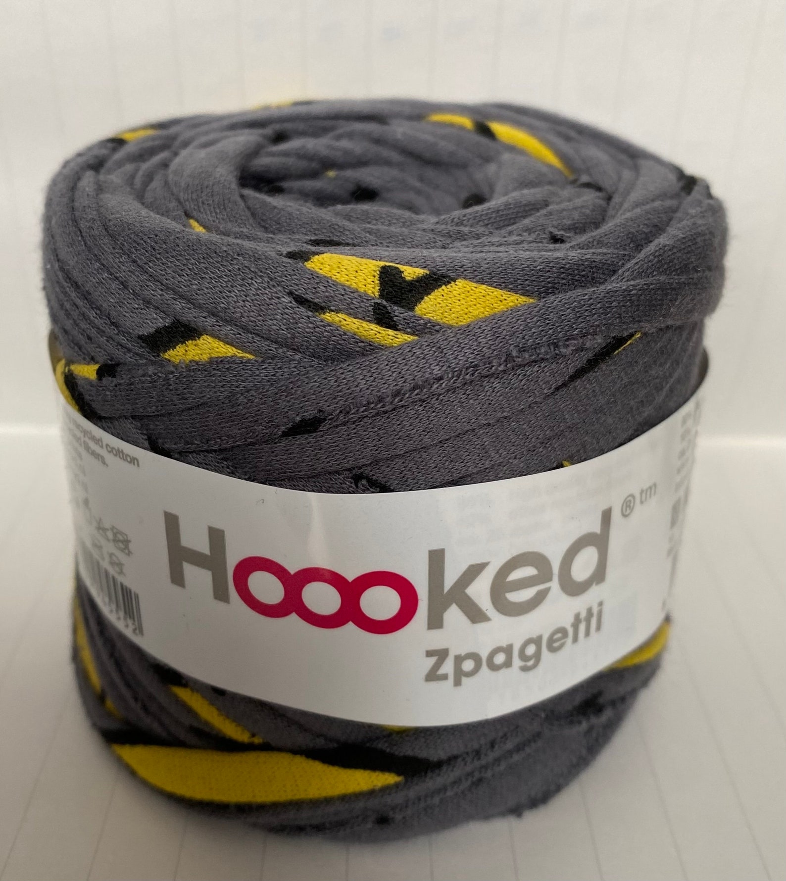 Hoooked Zpagetti T-shirt Yarn Gray Shade Printed-multicoloured Super ...