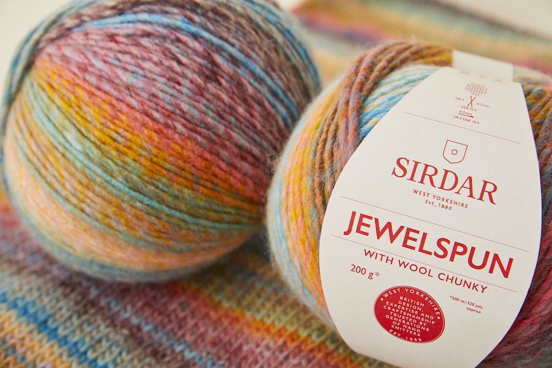 Sirdar JEWELSPUN With Wool 200g Variegated Self Patterning Chunky Yarn ...