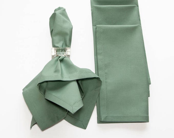 Napkins in Sage Green, Cotton Napkins Set of Four in Sage, 18 X 18 Sage ...