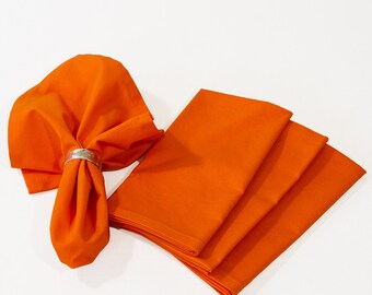 Orange Cloth Napkin Bundle Weddings Parties Everyday - Etsy