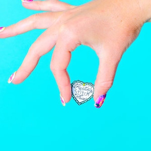 Resting Stitch Face Enamel Pin // Stitching, Cross Stitching, Craft Pin, Craft Mom, Artist Lapel ...