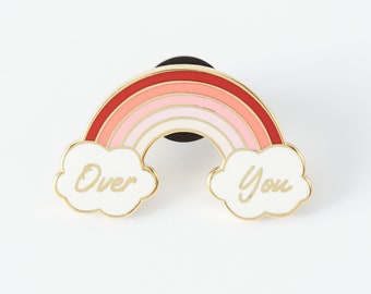 Rainbow Enamel Pin // Rainbow lapel pin pride LGBT | Etsy