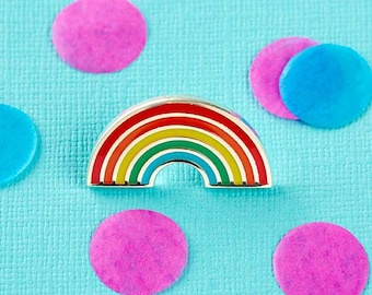 Pastel Rainbow Pin // Pastel Rainbow enamel pin pastel enamel | Etsy