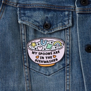My Spoons Are in the Dishwasher Iron-on Patch // Embroidered Badge ...