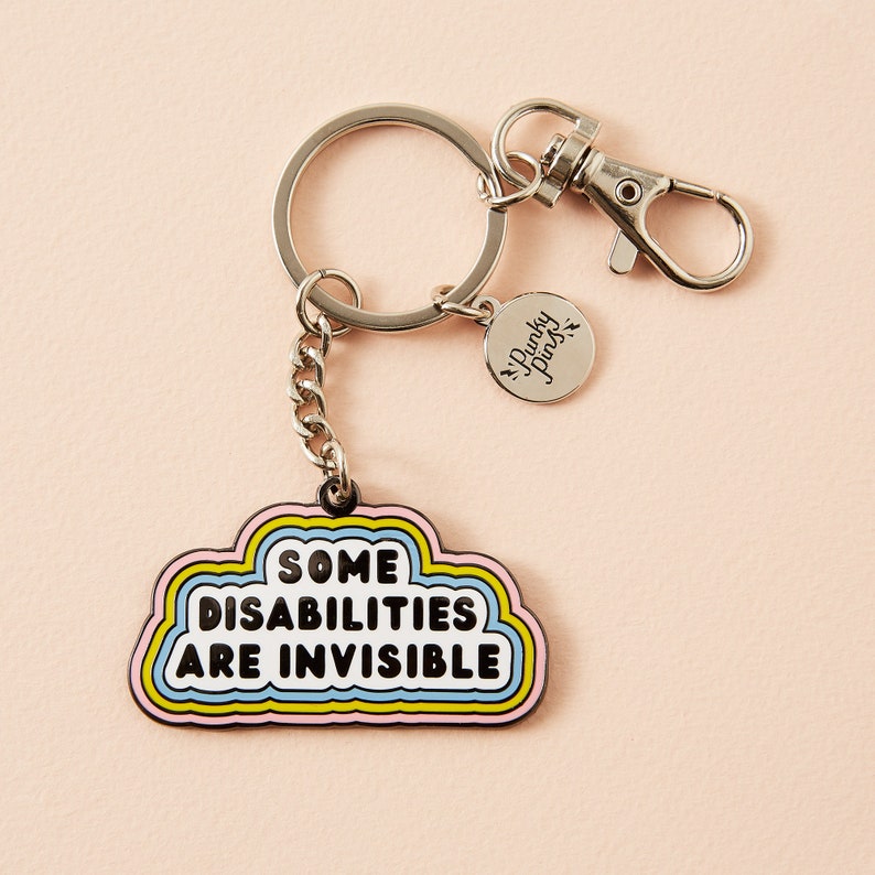 Some Disabilities Are Invisible Enamel Keyring // Key Chain // - Etsy