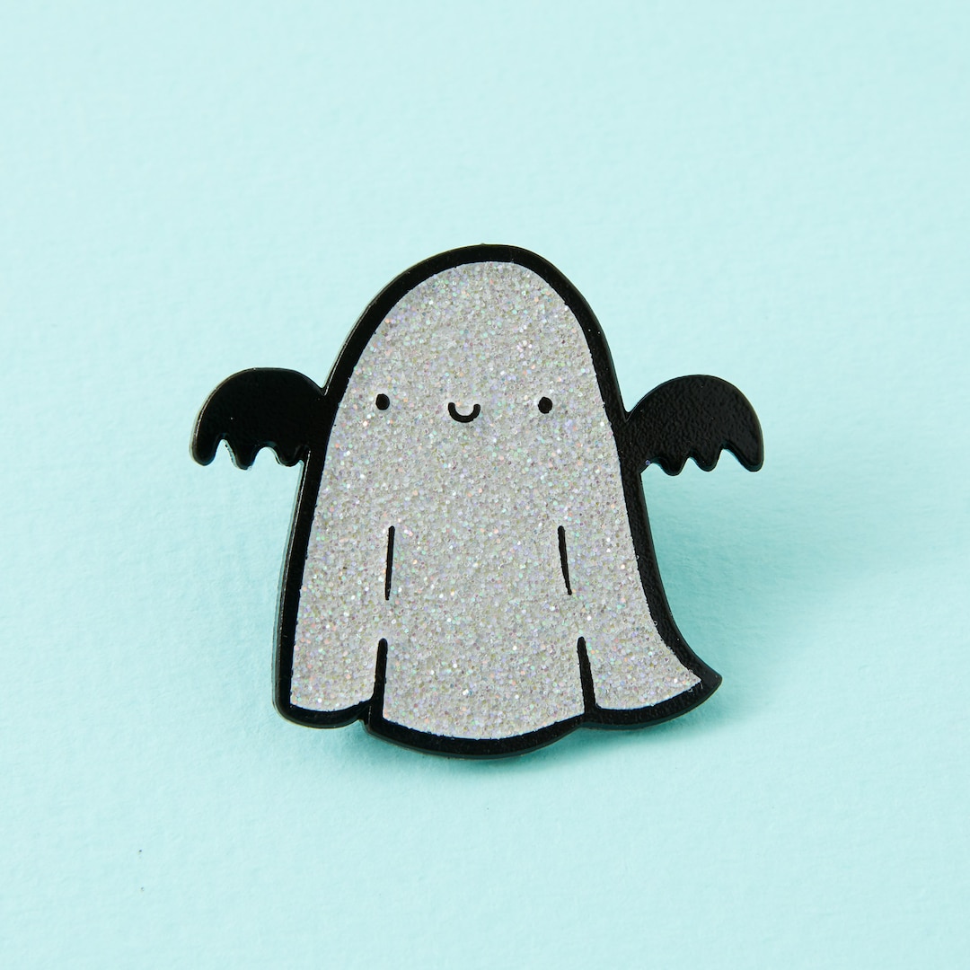 Sparkle Ghost Enamel Pin - Punky Pins // Pin Badge, Badges, Funny Pins ...
