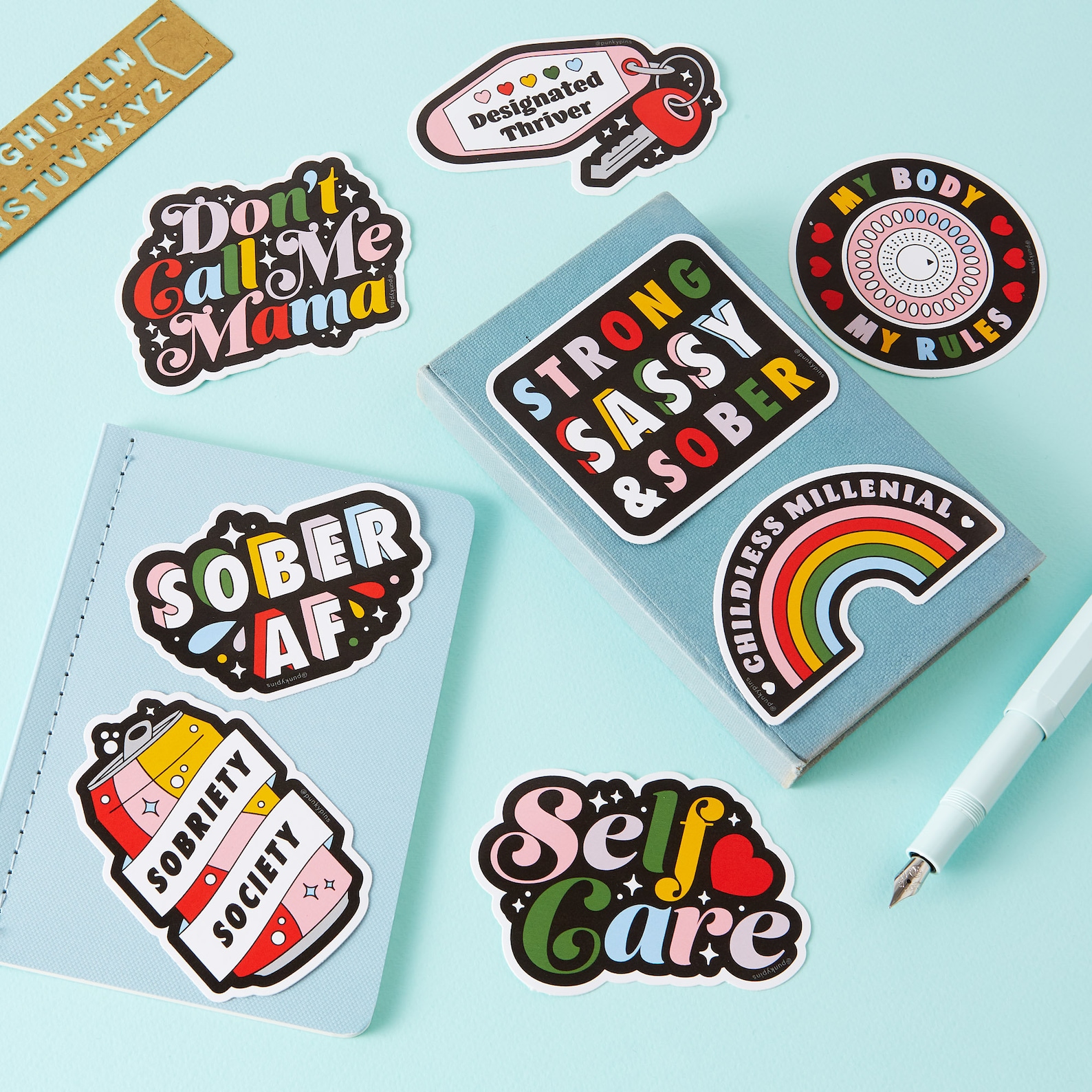 Sober AF Vinyl Sticker – Motivational Sobriety Decal for Laptops ...