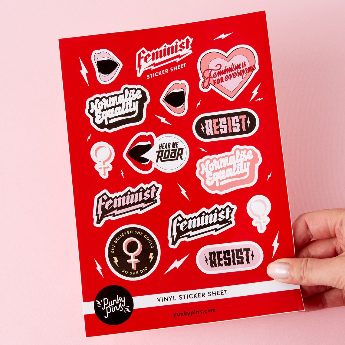 Feminist Vinyl Sticker Sheet A5 // Planner stickers // | Etsy