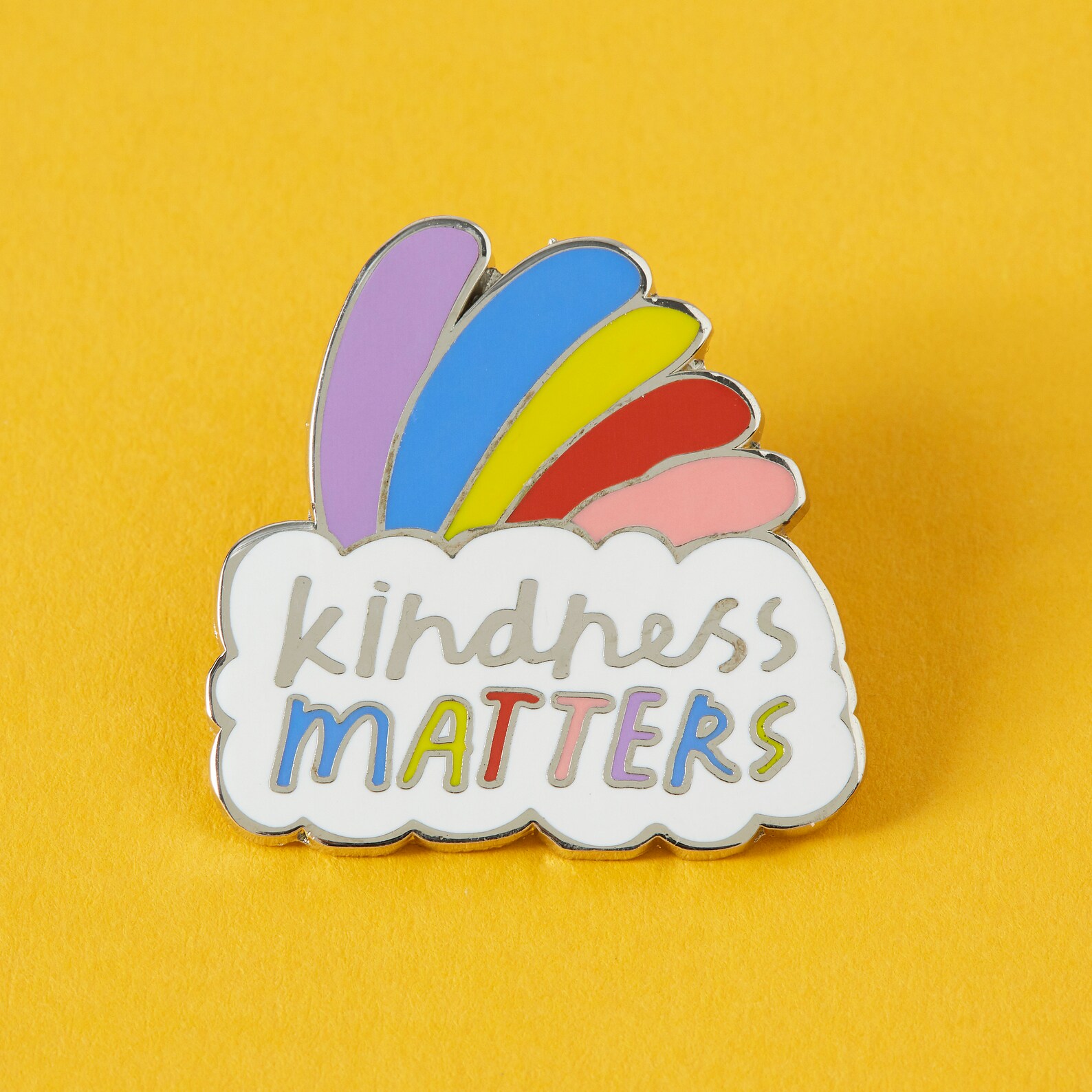 Kindness Matters Enamel Pin // Be Kind Pin // Rainbow Lapel Pin Badge ...