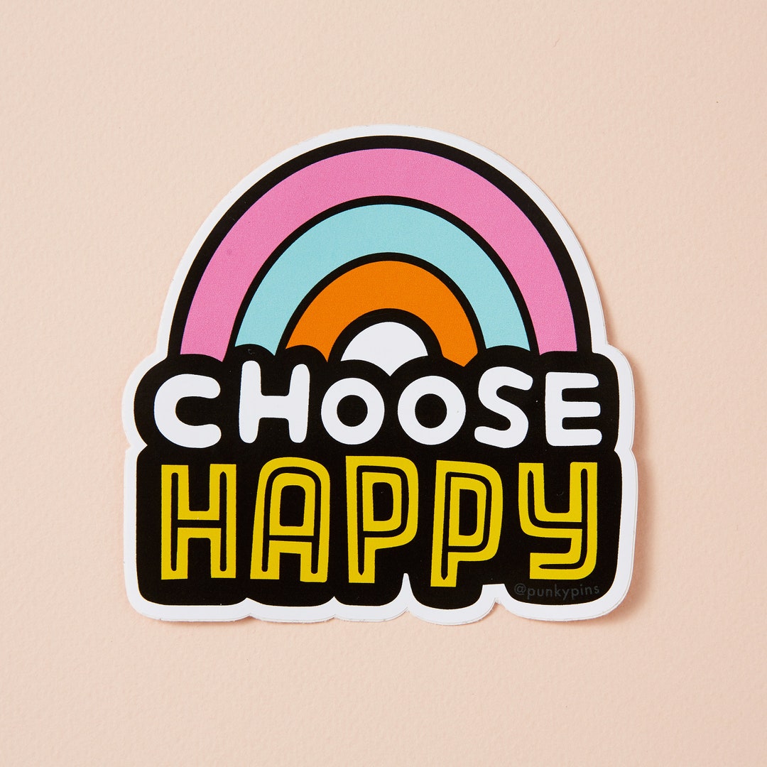 Choose Happy Vinyl Sticker // Laptop Sticker // Decal - Etsy