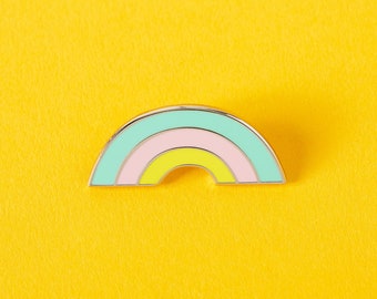Pastel Rainbow Pin // Pastel Rainbow enamel pin pastel enamel