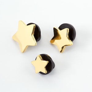 Trio of Gold Stars Enamel Pin Set // Achievement Pins, Collar Pins ...