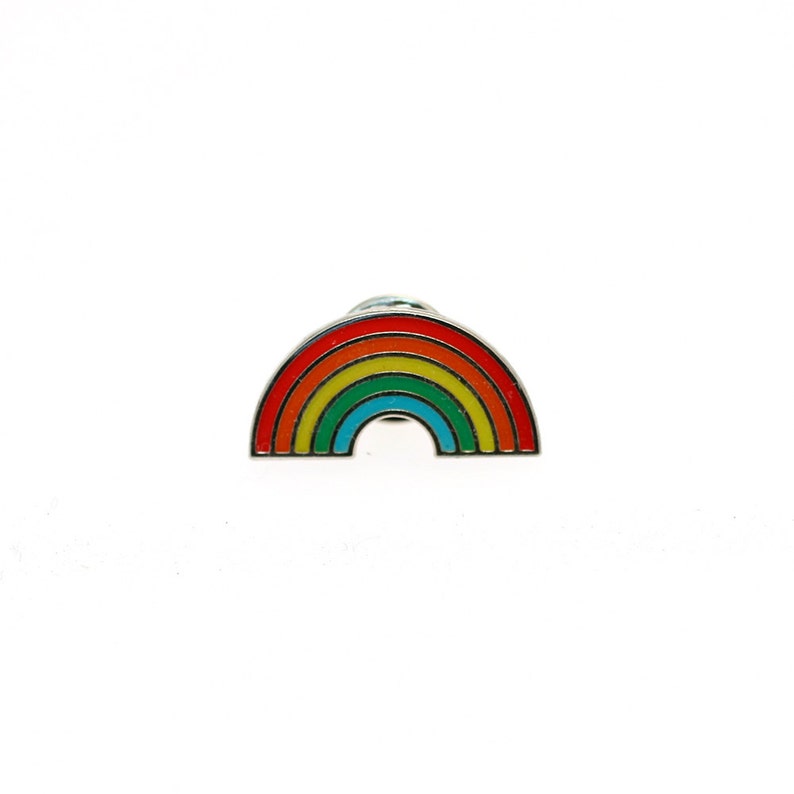 Rainbow Enamel Pin // Rainbow Lapel Pin Pride LGBT - Etsy